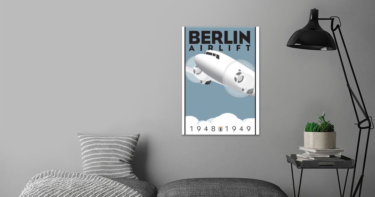 'BERLIN AIRLIFT. Commemorative poster in the style of A ... ' Poster by ...