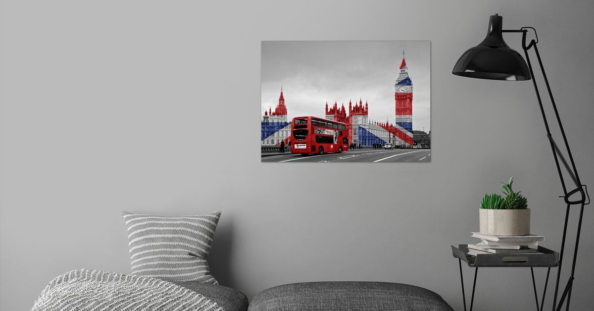 'An unusual twist on the Red London Bus. The Union Jack ... ' Poster by ...