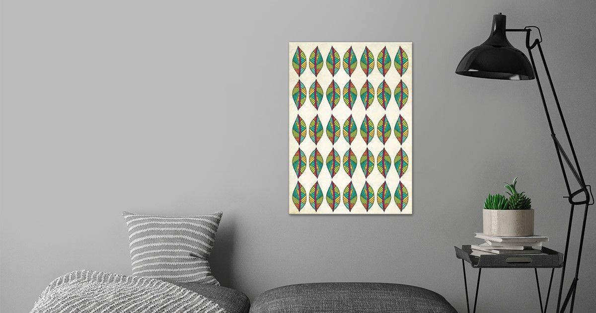 '"Multicolor Leaves"' Poster by Pom Graphic Design | Displate