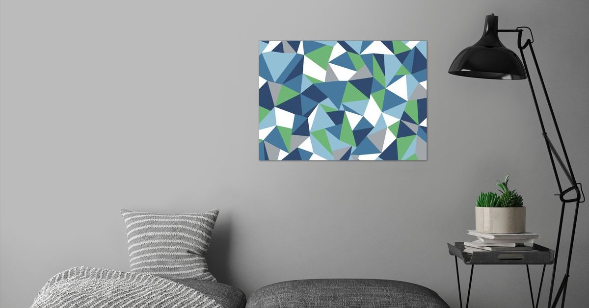 'Abstraction Blue Green' Poster by Emeline Tate | Displate