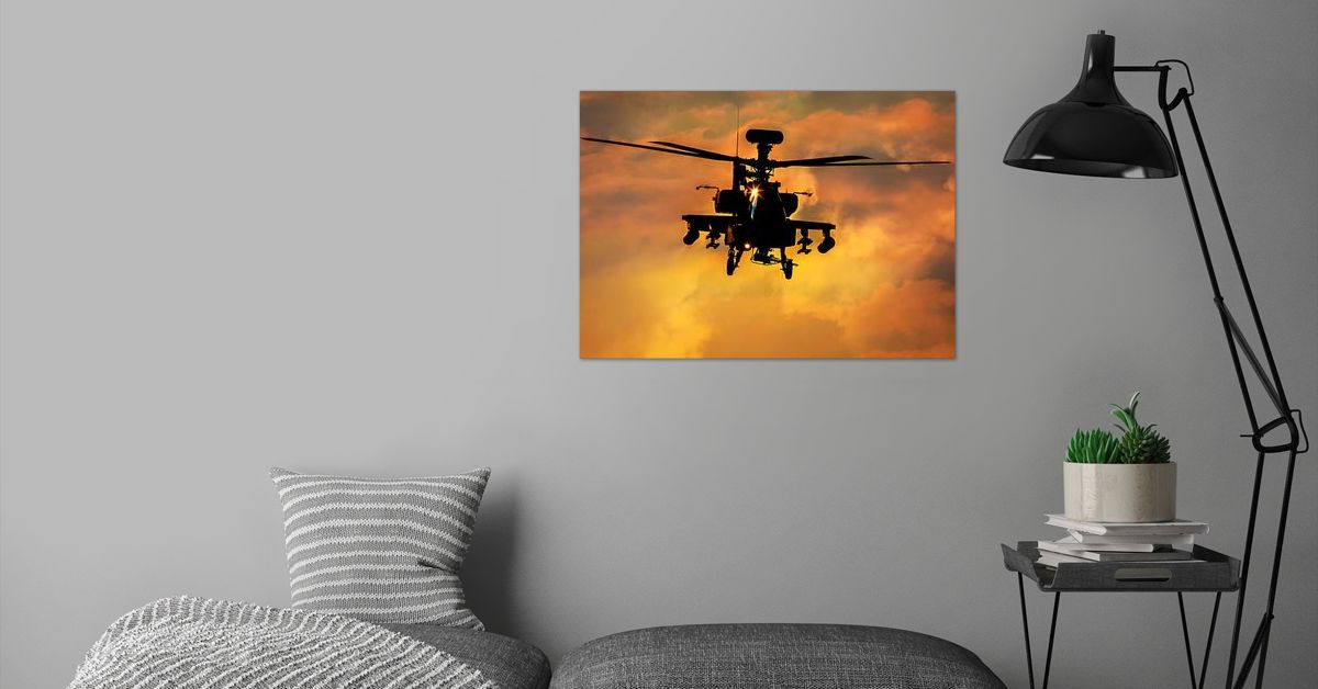 'Boeing AH-64 Apache Gunship' Poster by Chris Lord | Displate