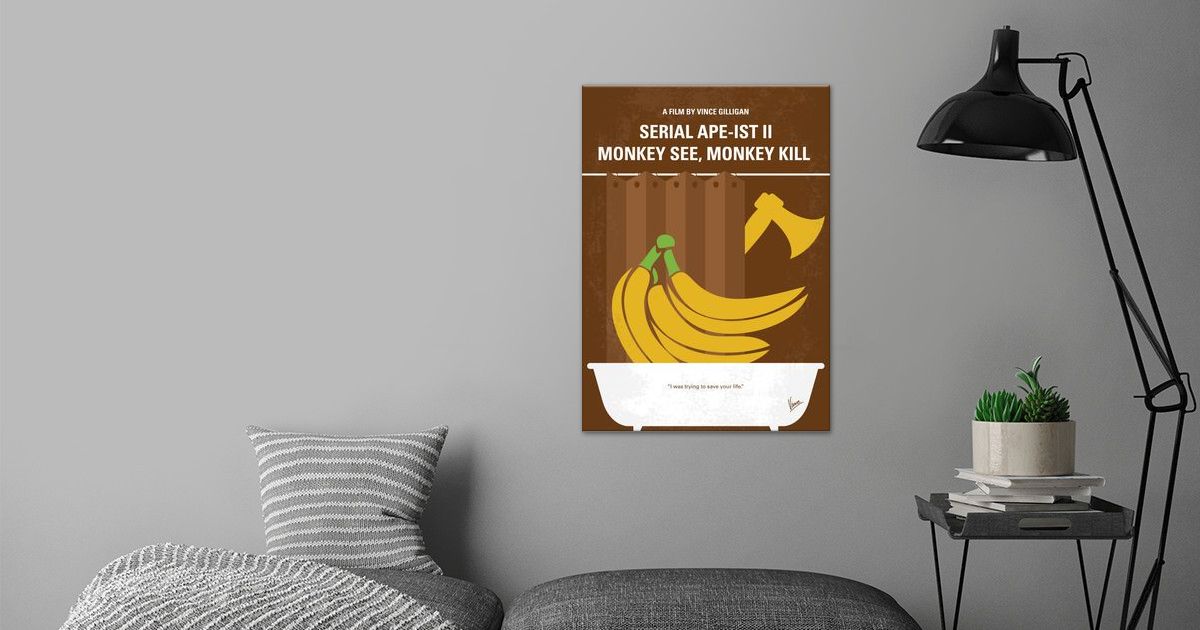 'No356 My Serial Ape-ist minima...' Metal Poster Print - Chungkong Art ...