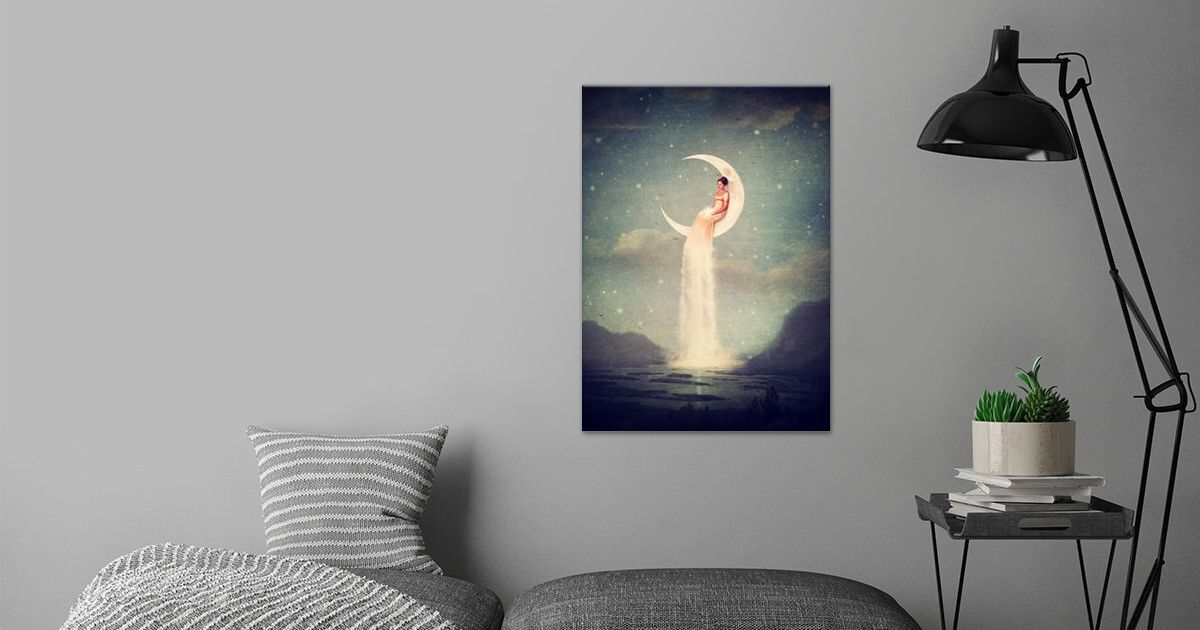 'Moon River Lady - color variation' Poster by Paula Belle Flores | Displate