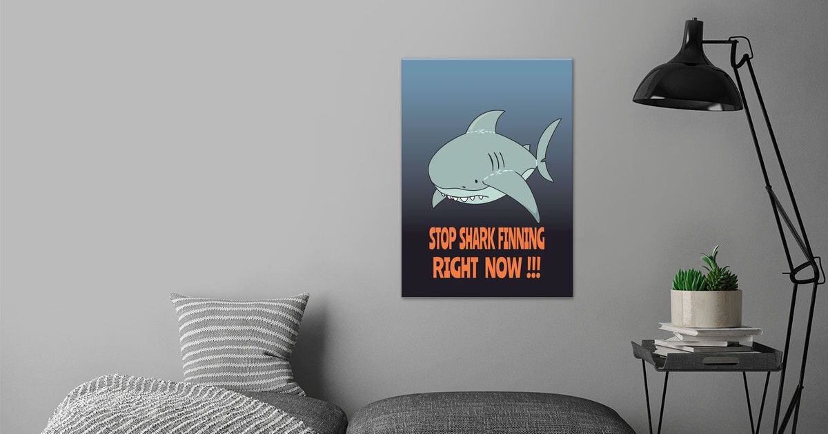 'Stop shark finning' Poster by mangulica illustrations | Displate