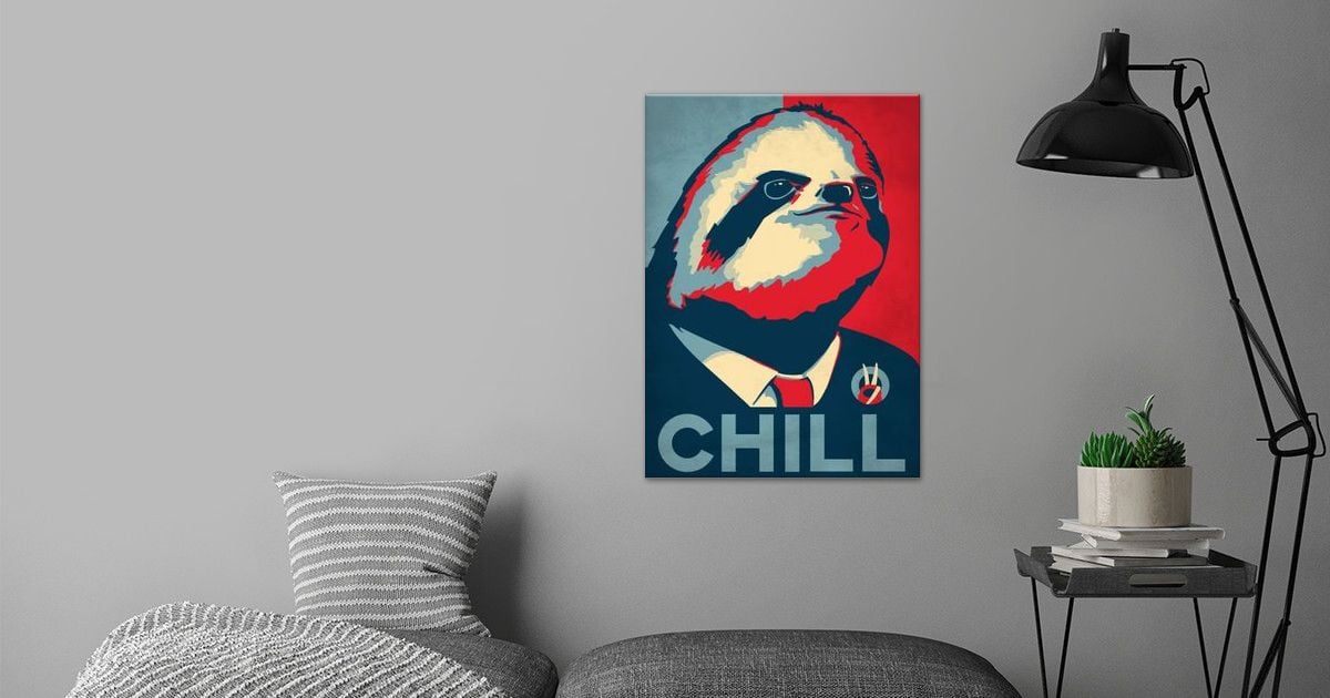 'Sloth For President' Poster by Grant Shepley | Displate