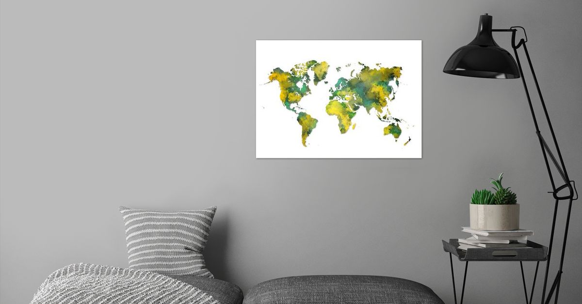 'World Map 2038' Poster by Justyna Jaszke | Displate