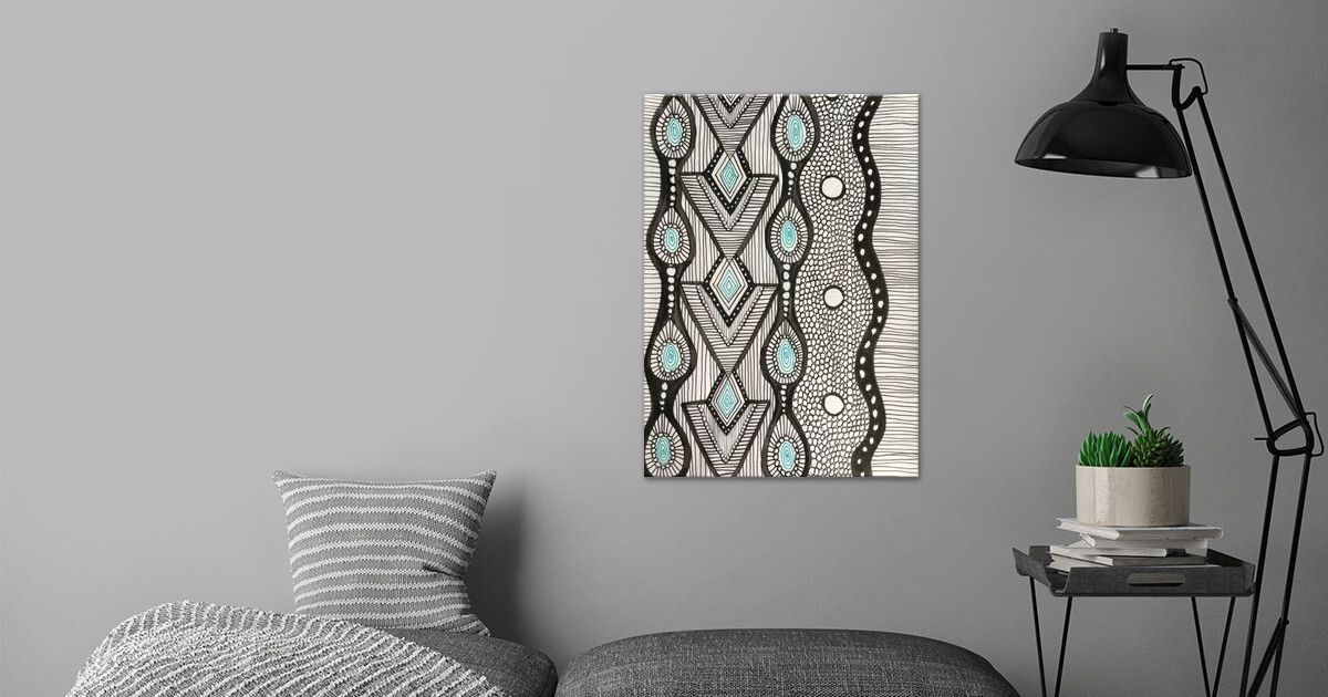 'Geometric ZenDoodle- Ink on paper' Poster by Aspen Art | Displate