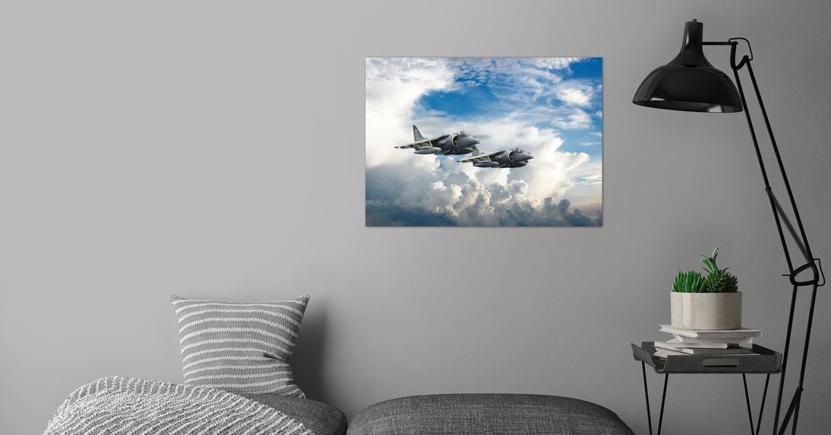 'RAF Harrier Jump Jets' Poster by Airpower Art | Displate