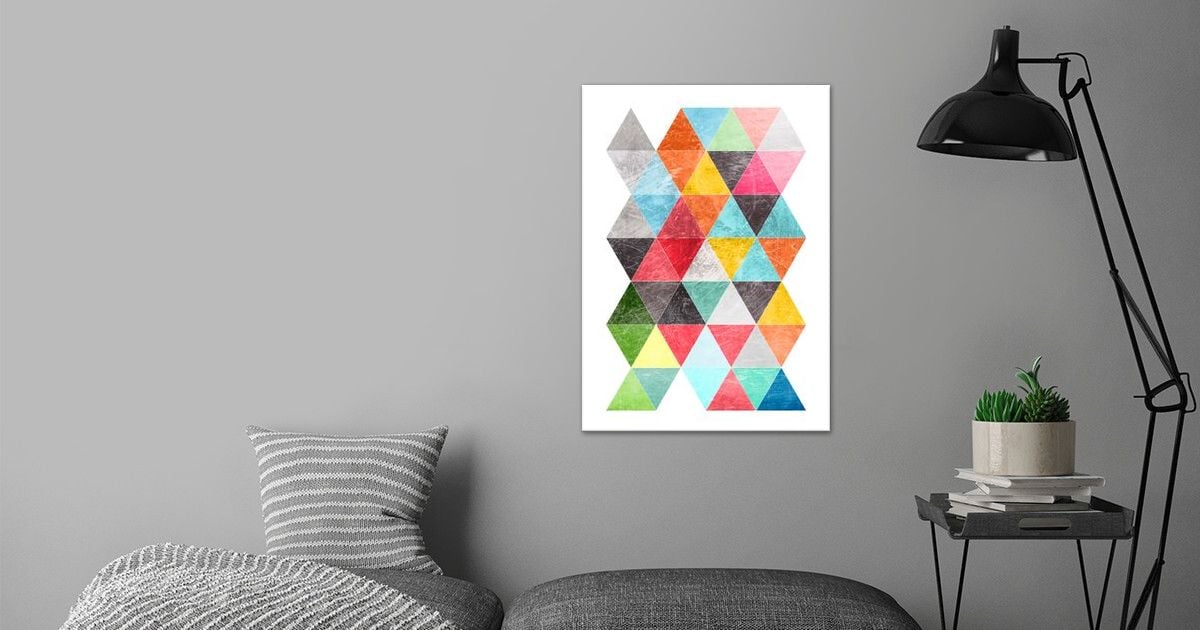 'Abstract art with triangles ' Poster by Kristian Angelov | Displate