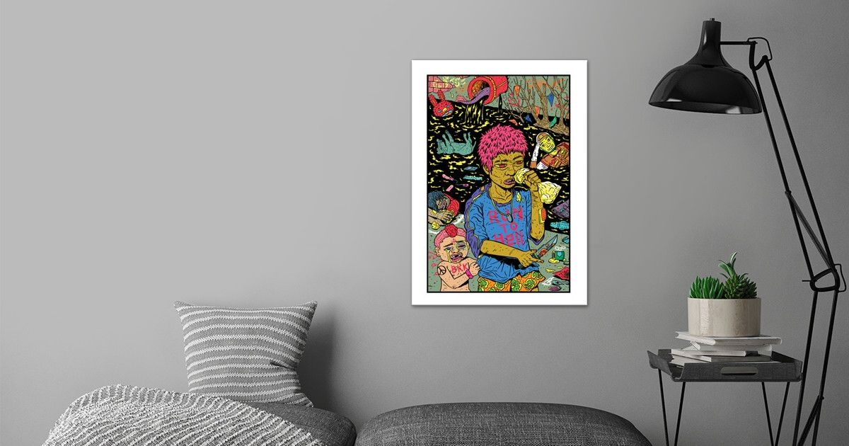 'slum boy' Poster by TriPUCK Supawatana | Displate