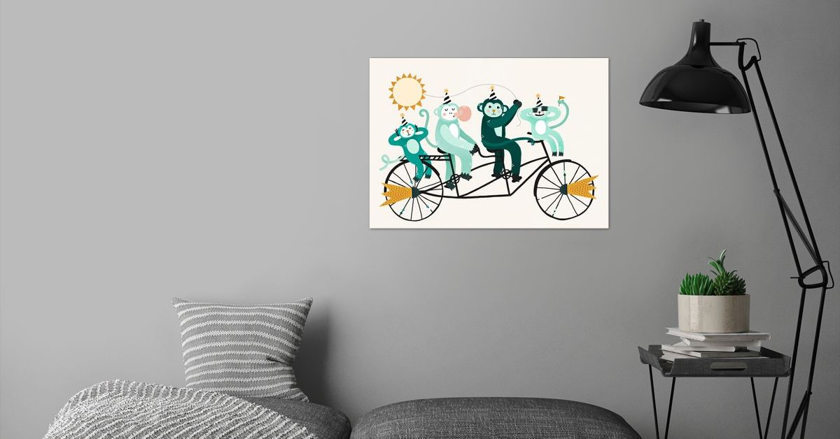 'Monkey business' Poster by Michelle Carlslund | Displate
