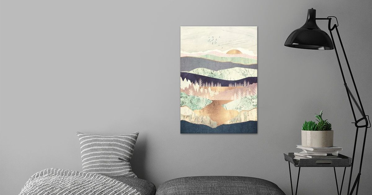 'Golden Spring Reflection' Poster by SpaceFrog Designs | Displate