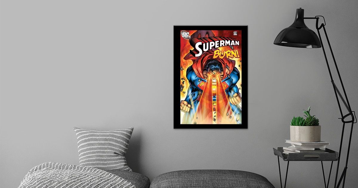 'Superman Burn ' Poster by DC Comics | Displate