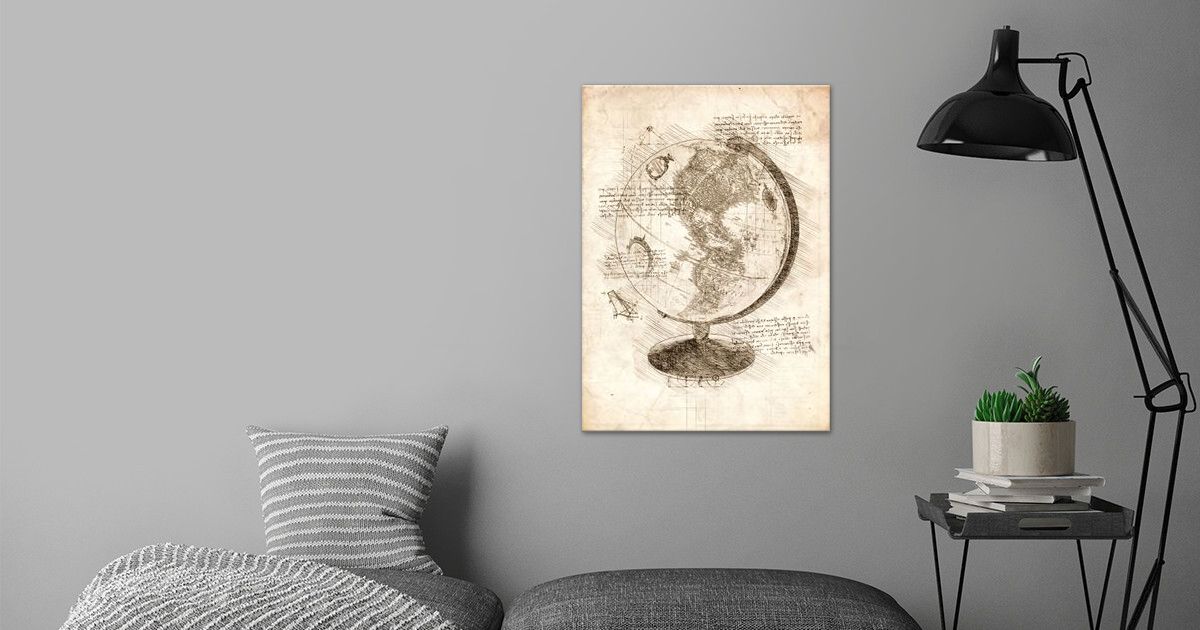 'World Globe' Poster by Cornel Vlad | Displate