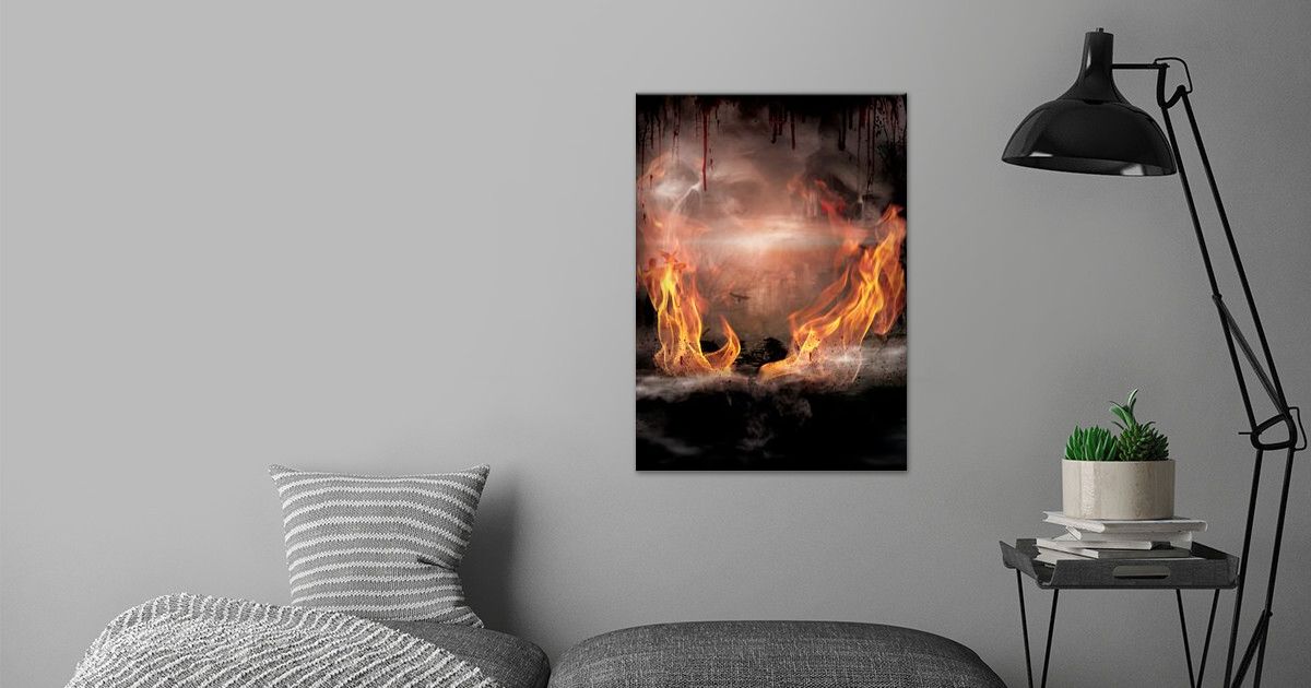 'Flaming Heat Blaze' Poster by David Botley | Displate