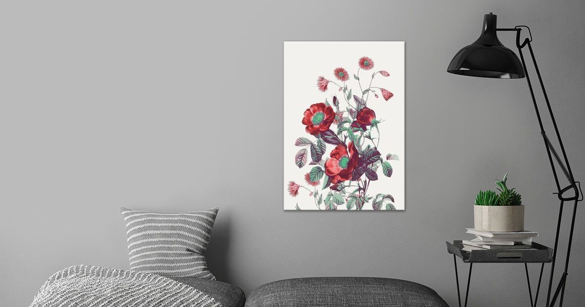 'red flowers ' Poster by dada 22 | Displate