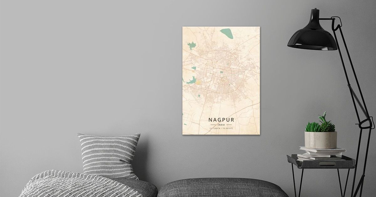 'Nagpur India' Poster by Designer Map Art | Displate