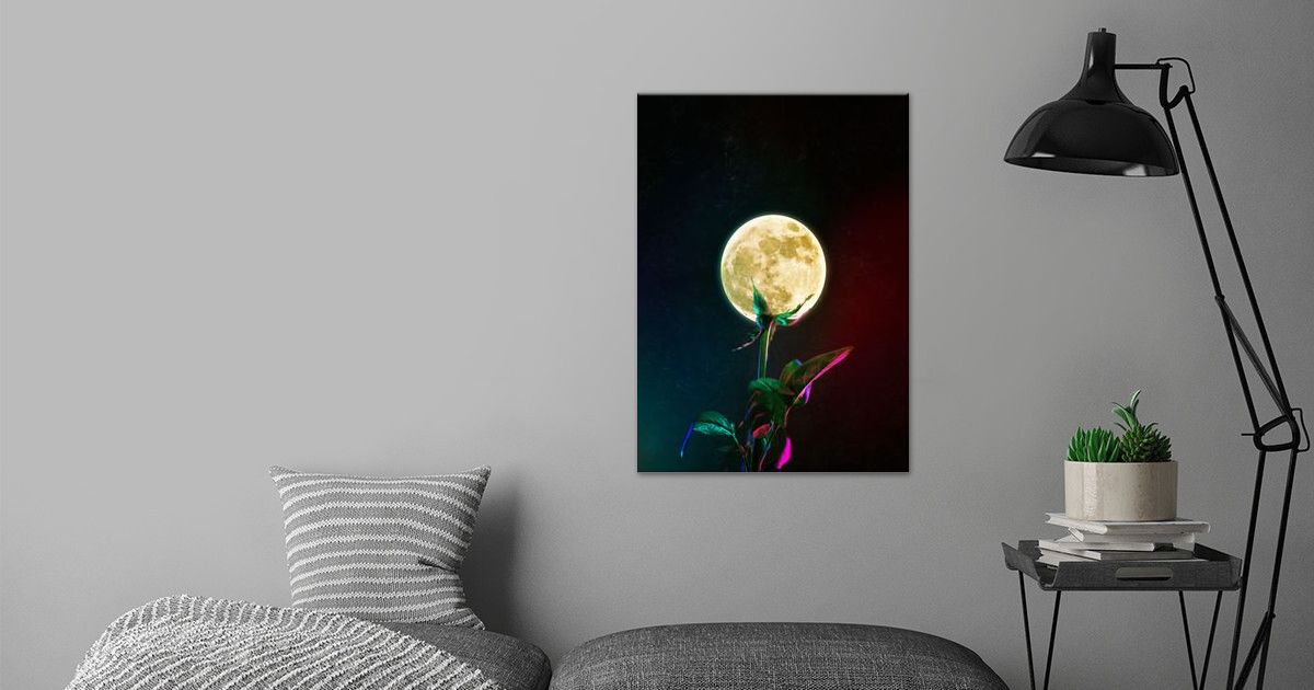 'Moon Flower' Poster by seam less | Displate