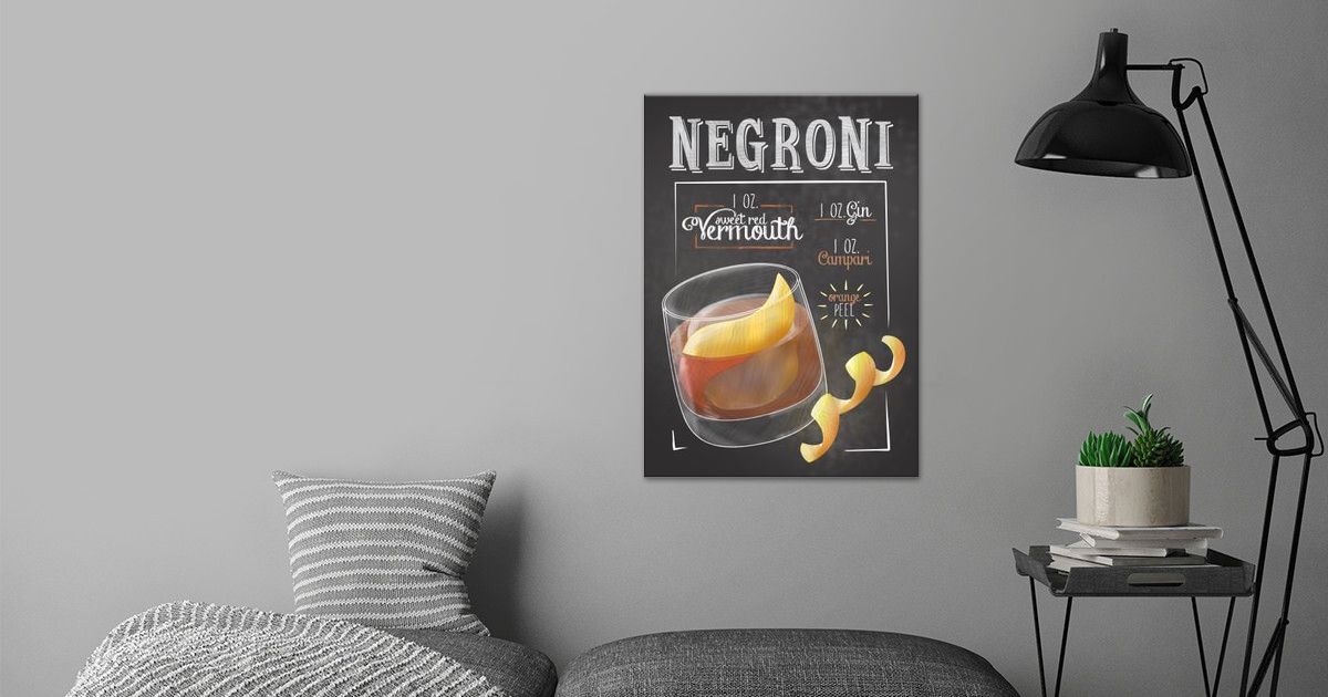 'Negroni Cocktail Bar' Poster by Giovanni Poccatutte | Displate