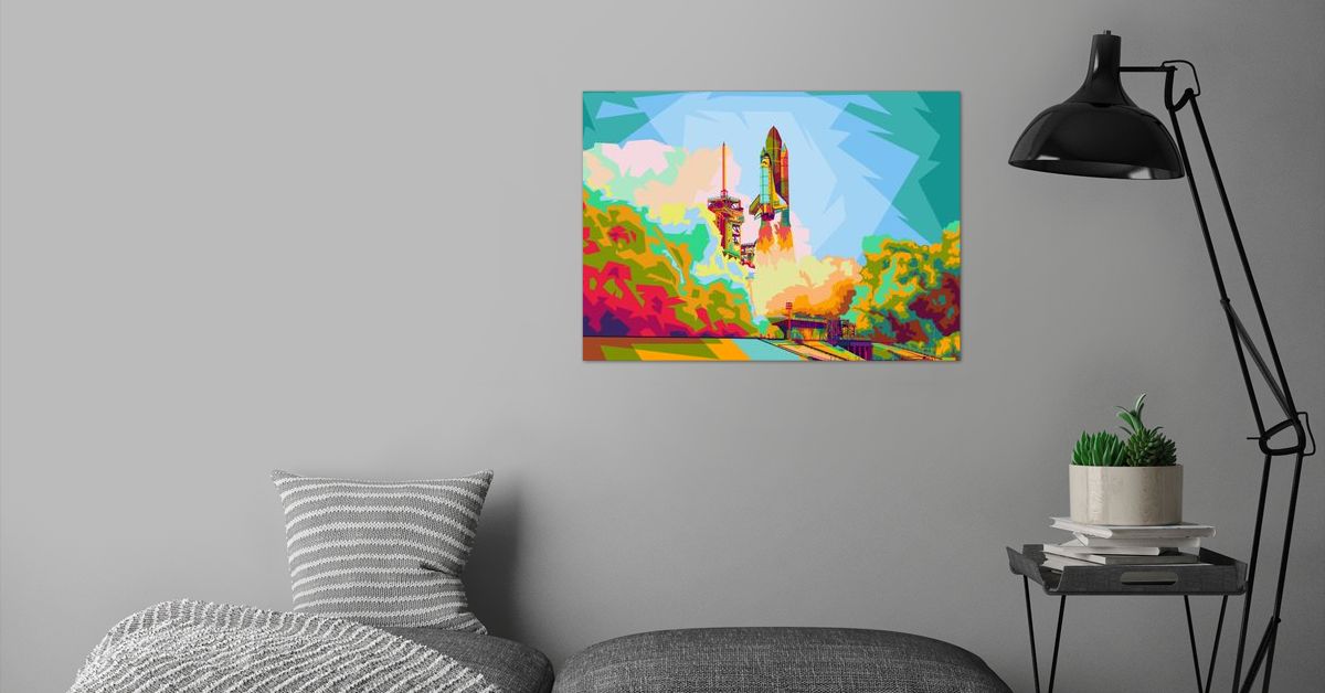 'Rocket Launch Pop Art' Poster by Rizky Irawan | Displate