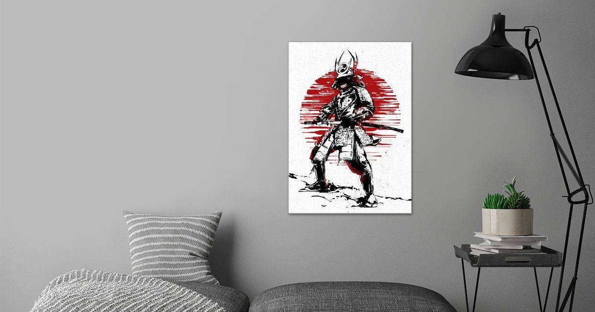 'Red Sun Samurai' Poster by Nikita Abakumov | Displate