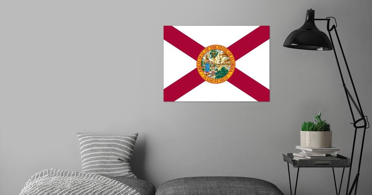 'Florida Flag' Poster by Maksym Kapliuk | Displate