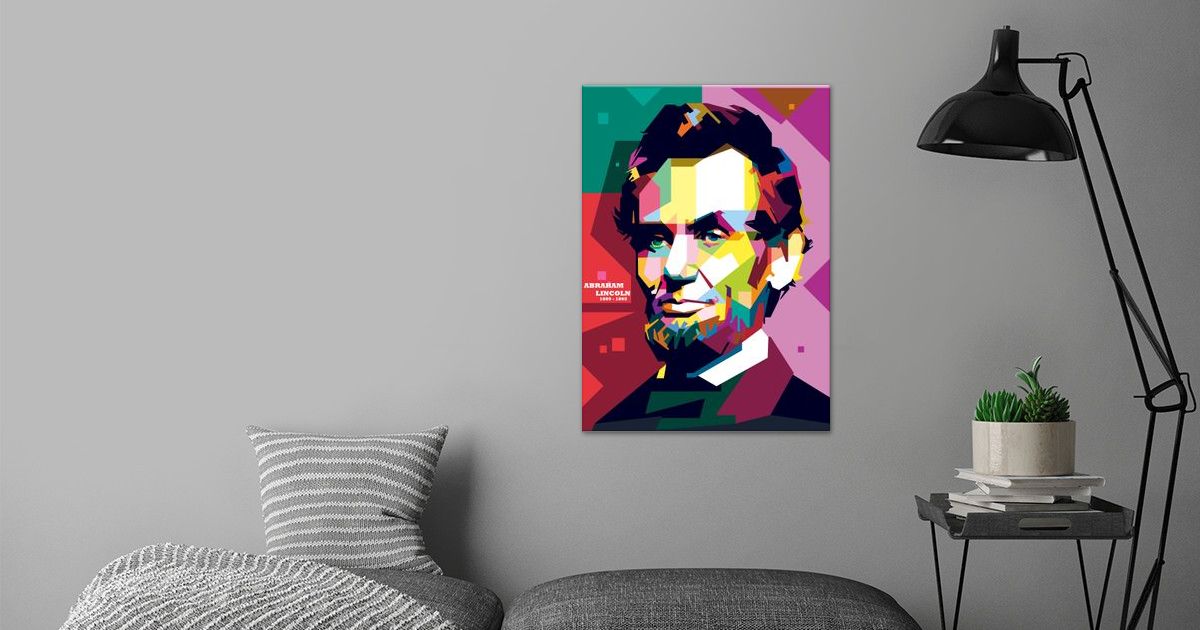 'Abraham Lincoln' Metal Poster Print - Eki D Surya | Displate