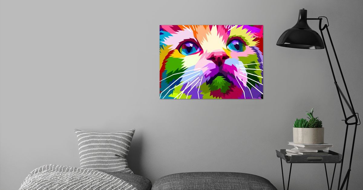 'close up of beautiful cat' Poster by peri priatna | Displate