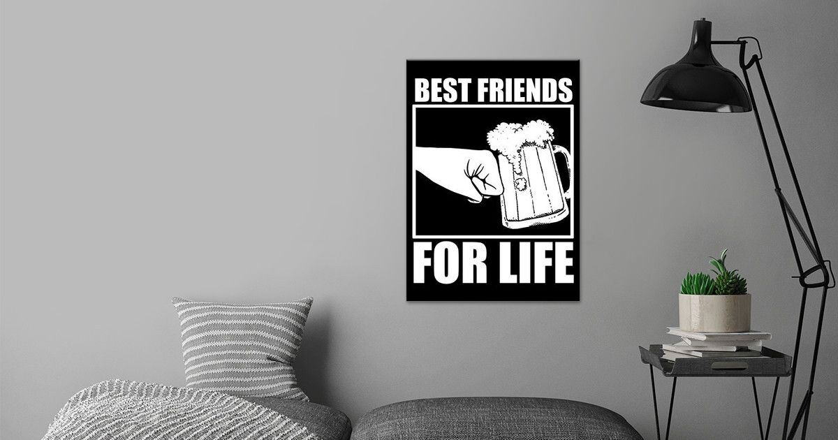 'Best Friends Beer' Poster by Giovanni Poccatutte | Displate