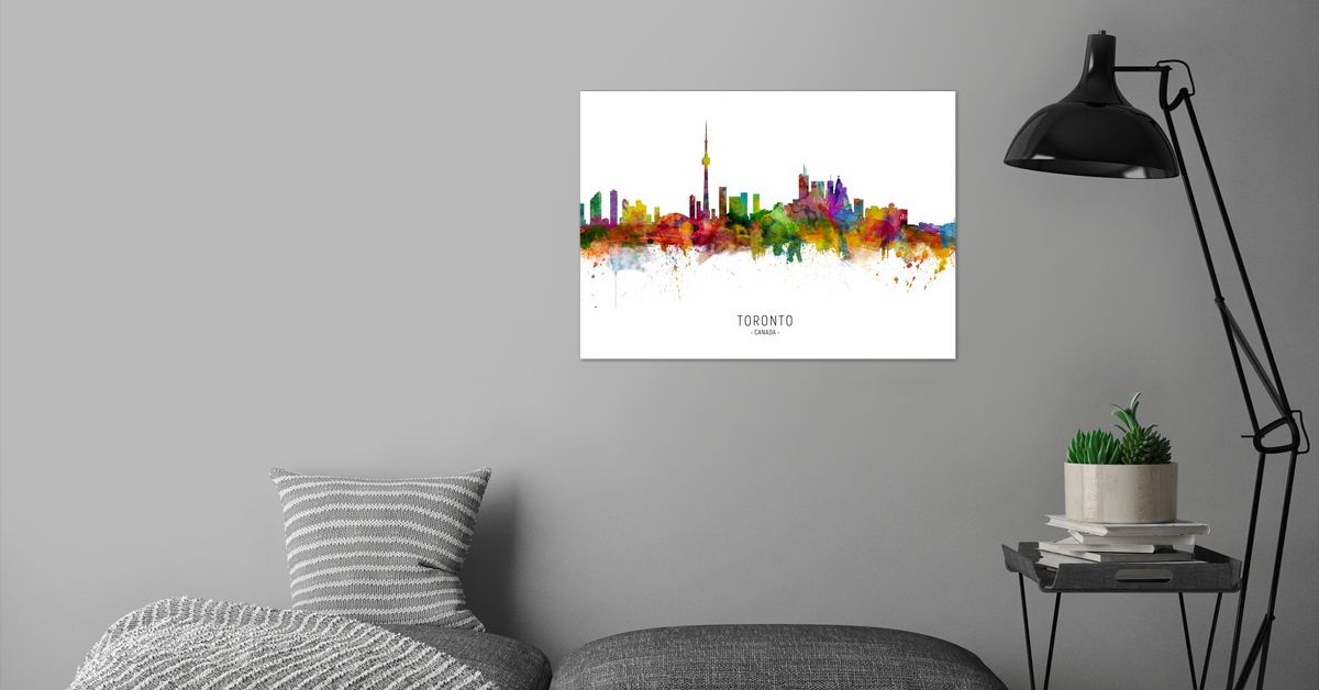'Toronto Canada Skyline' Poster by Michael Tompsett | Displate
