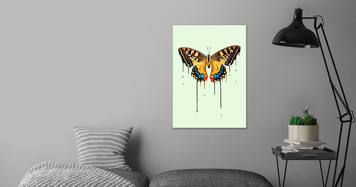 'MELTING BUTTERFLY' Poster by Jonas Loose | Displate