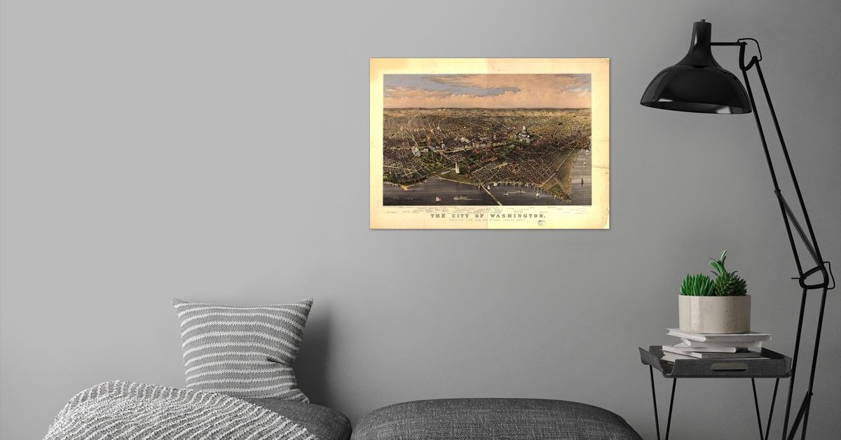 'City of Washington 1880' Poster by Janice M | Displate