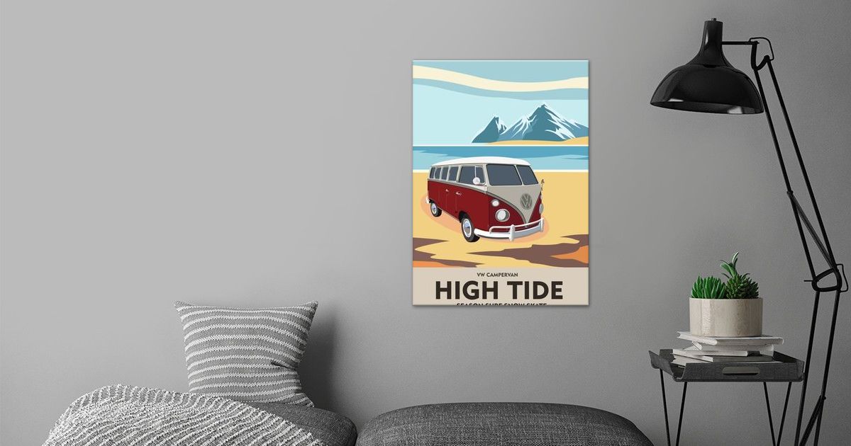 'High Tide Vintage Poster' Poster by Jude Beavis | Displate