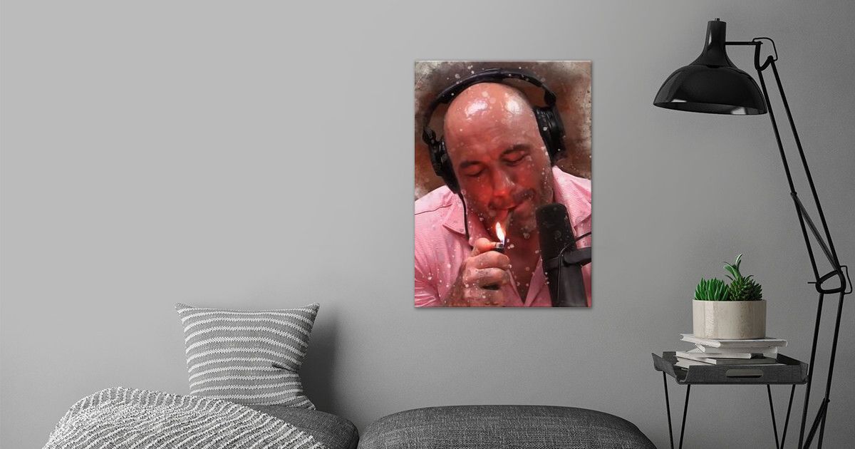 'Joe Rogan smoking weed' Poster by Kitty Kit | Displate