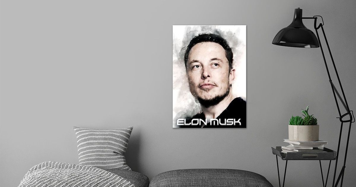 'Elon Musk' Poster by Kitty Kit | Displate