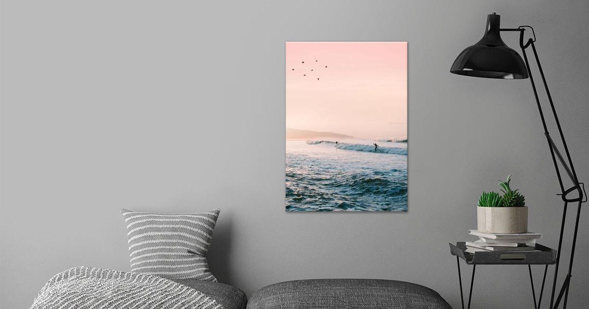 'Sunset Surf' Poster by Gal Design | Displate
