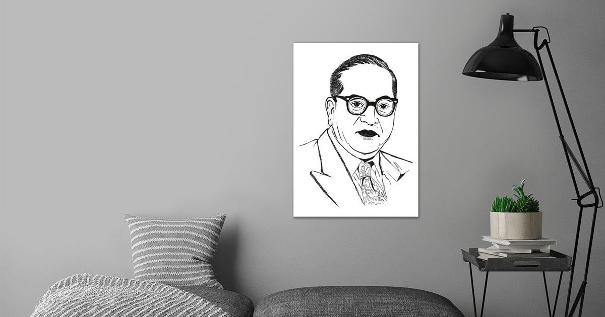 'Dr B R Ambedkar Portrait ' Poster by Savareesan Kaliyappan | Displate