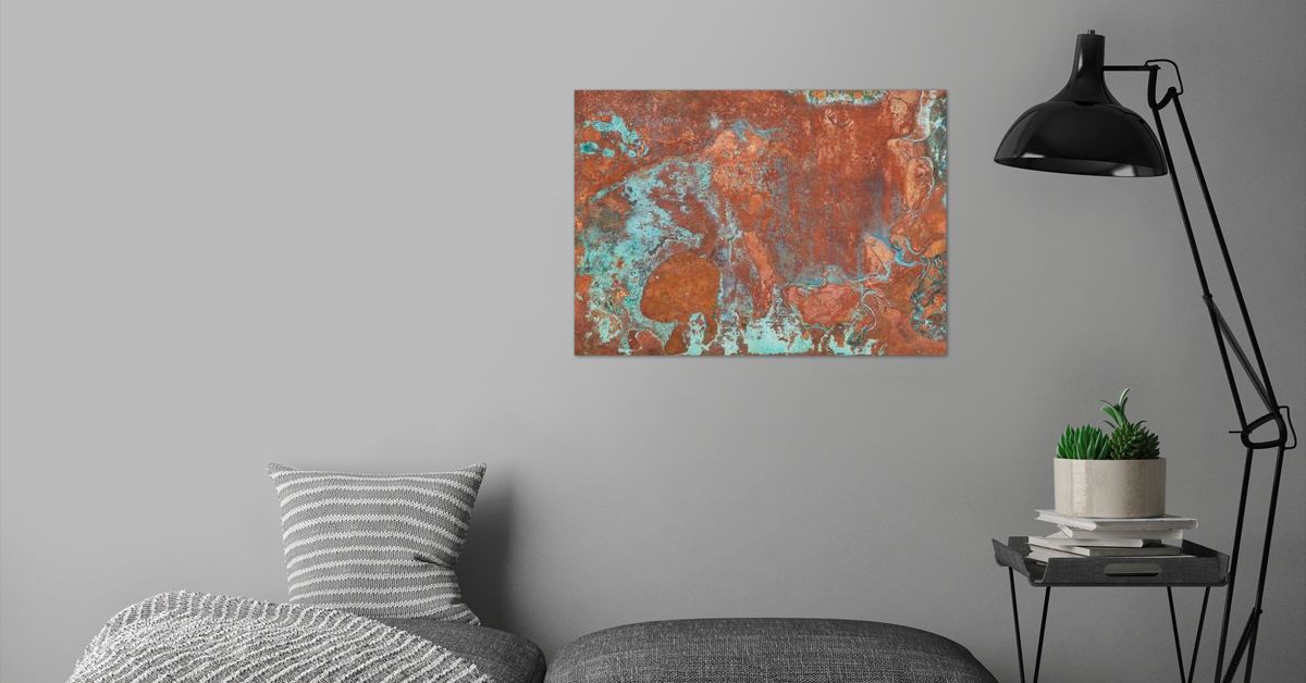 'Tarnished Metal Copper ' Poster by PIPA Photography and Designs | Displate