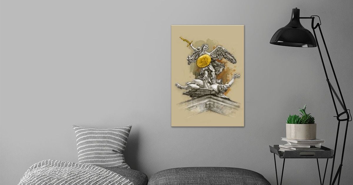 'St Michael kill the Satan' Poster by Denis Tenev | Displate