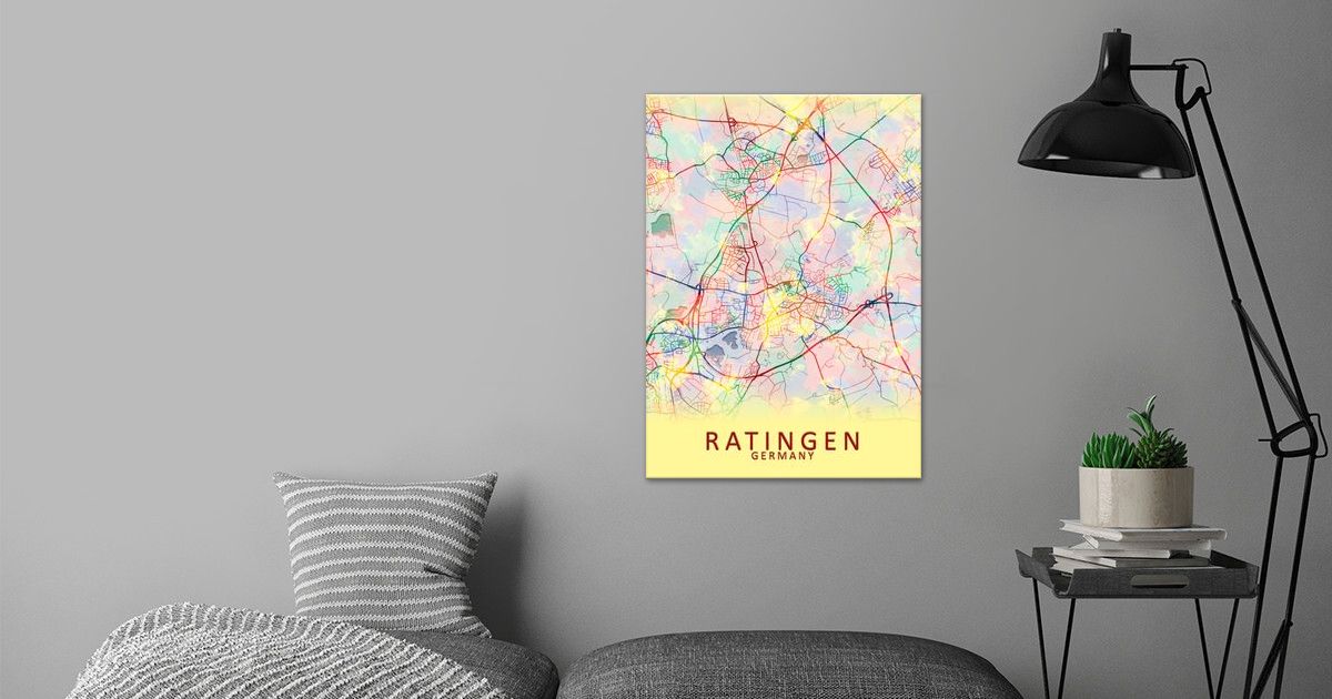 'Ratingen Germany City Map' Poster by City Map Art Prints | Displate