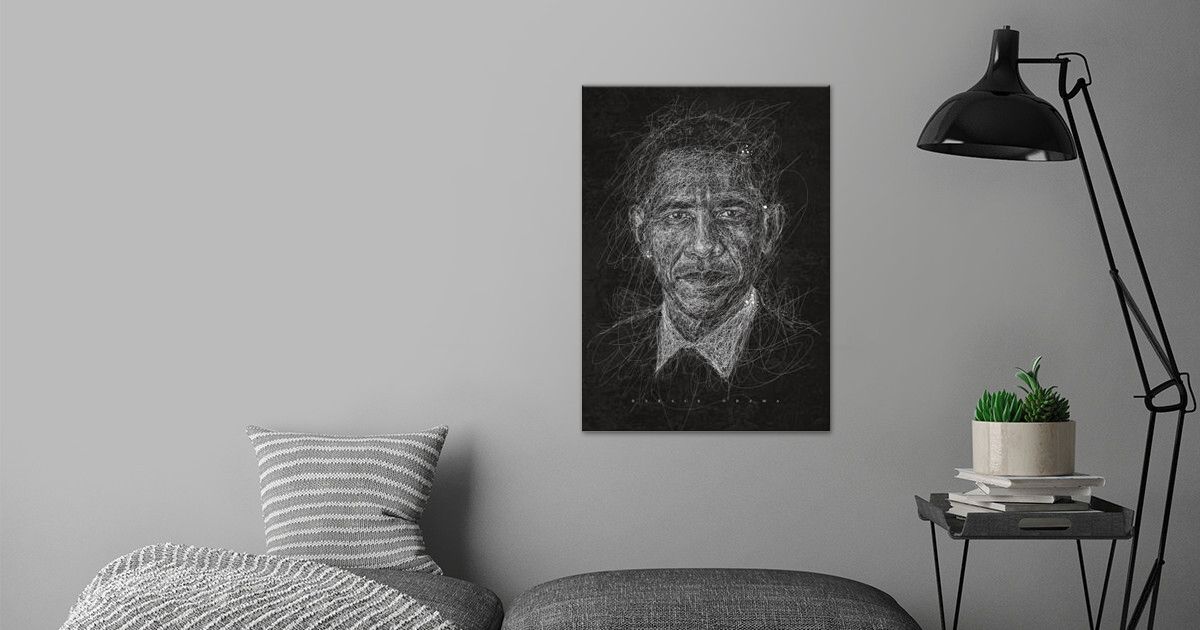 'Barack Obama' Poster by Izmo Scribbles | Displate