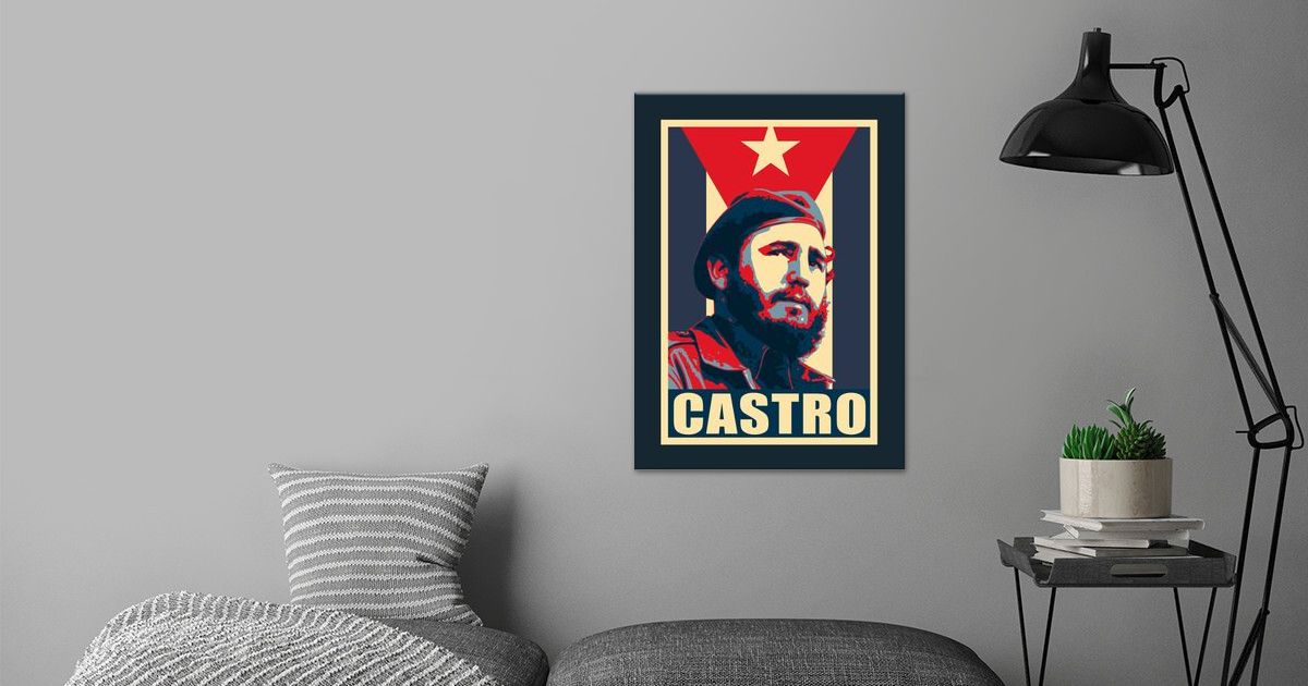 'Fidel Castro Cuba Flag' Poster by Filip Hellman | Displate