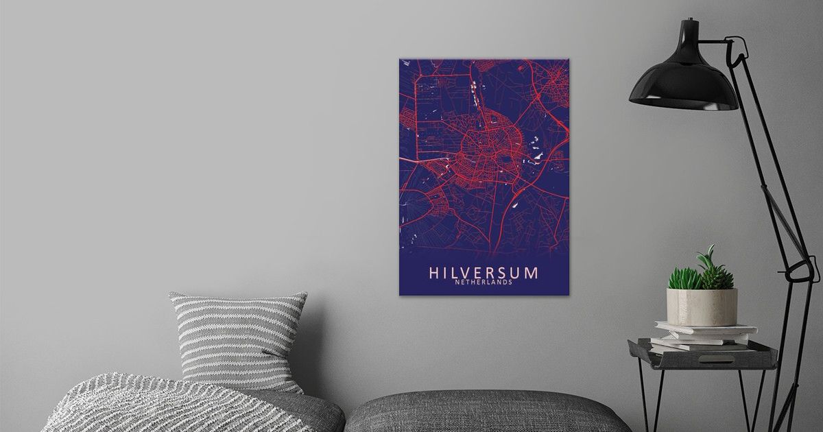 'Hilversum Netherlands Map' Poster by City Map Art Prints | Displate