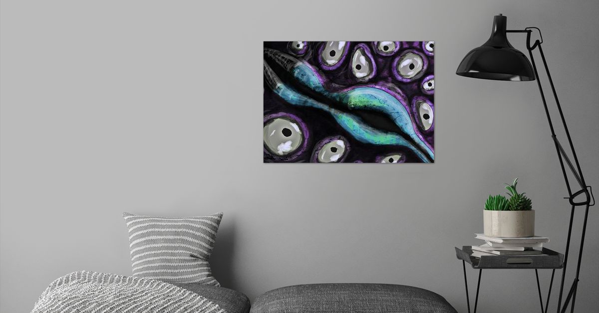 'Crazy Eye Blob' Poster by Justin Cobb | Displate