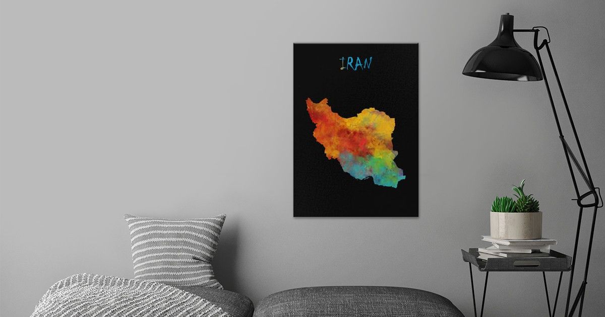 'Map of Iran' Poster by Unchained Tom | Displate