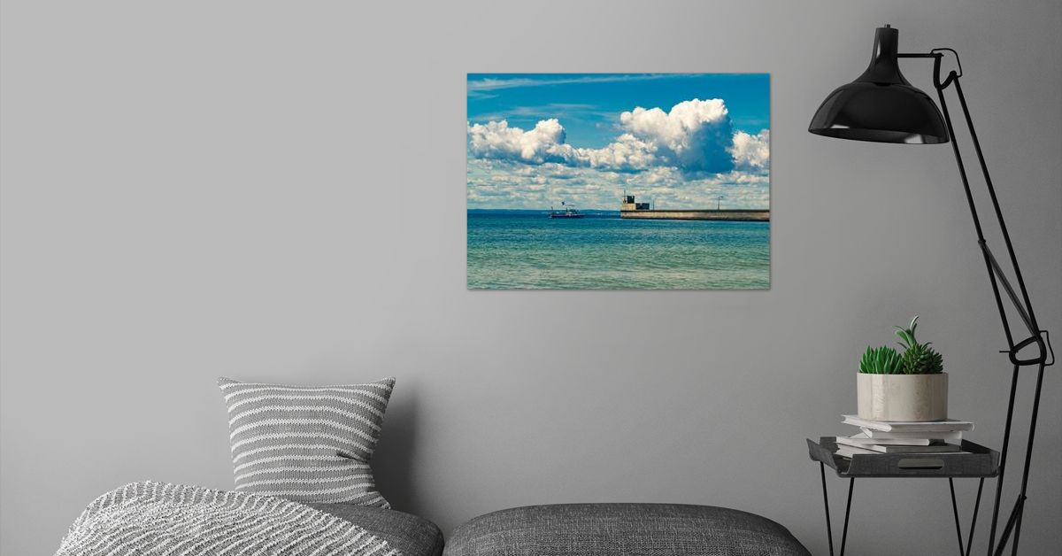 'Pier on Baltic sea' Poster by Maksym Kapliuk | Displate