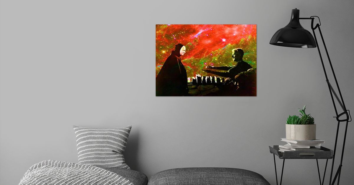 'Playing chess with Death' Poster by Matthew Lacey | Displate