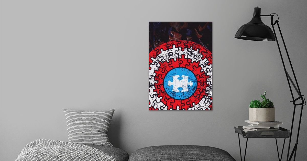 'Captain Autism Superhero' Poster by Xeire Displates | Displate