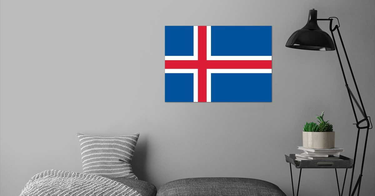'ICELAND flag' Poster by Maksym Kapliuk | Displate