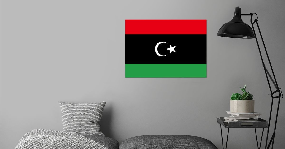 'LIBYA flag' Poster by Maksym Kapliuk | Displate